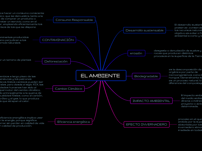EL AMBIENTE - Mind Map